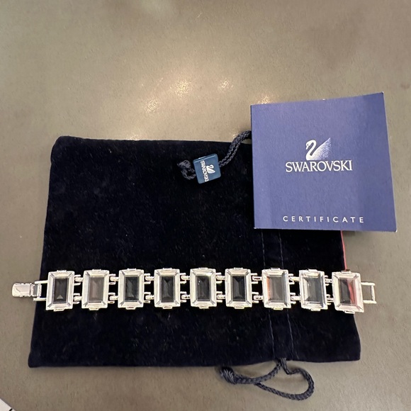 Swarovski | Jewelry | Swarovski Elegant Rectangle Clear Crystal ...